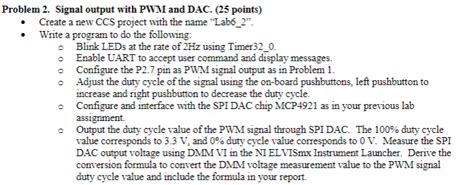Problem Signal Output With Pwm And Dac Chegg