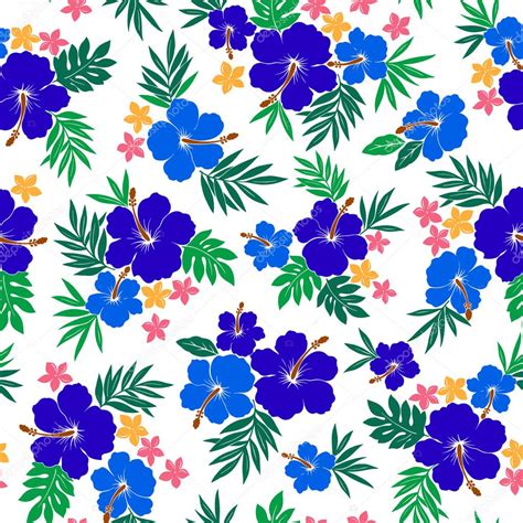 Hibiscus Flower Pattern Stock Vector By ©daicokuebisu 95005404