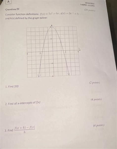 Solved Question Iv Consider Function Definitions