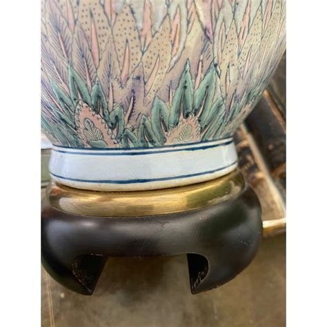 Pastel Peacock Frederick Cooper 1980s Table Lamp Chairish