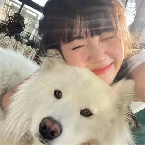 抱狗女头 女生头像 高清图片堆糖美图壁纸兴趣社区