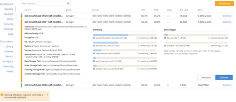 One Node Permanently Orange And Pending Couchbase Enterprise 6 6 0