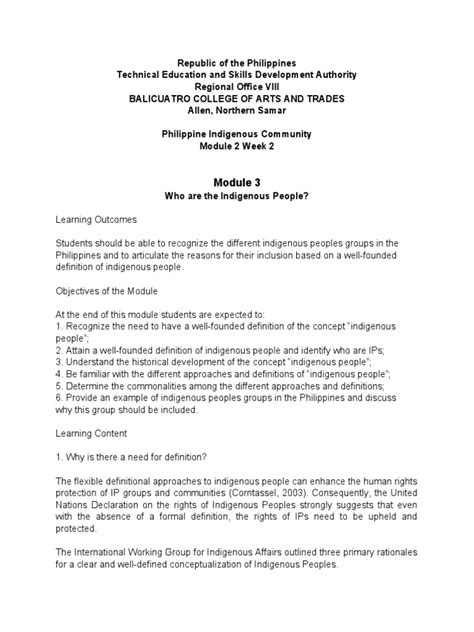 Module 2 Indigenous Community Pdf Indigenous Peoples Identity Social Science