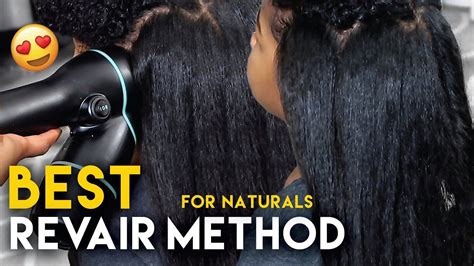 Best Revair Routine For Natural Hair Revair Reverse Hair Dryer Blowout Youtube