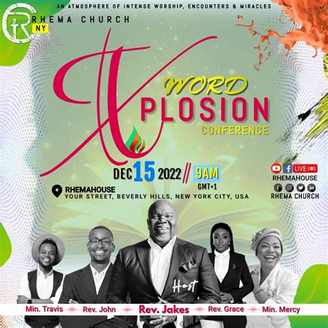 Word Explosion Conference 2 Template Postermywall