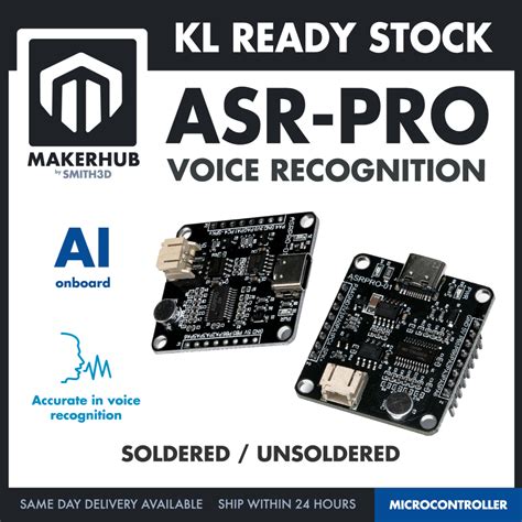 Asr Pro Voice Recognition Module Soldered Unsoldered Offline Voice