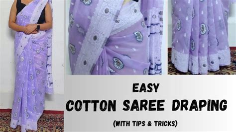 How To Wear Cotton Saree Perfectly कॉटन साड़ी कैसे पहने Easy Saree