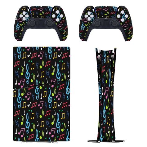 Colorful Music Symbols Ps5 Ps5 Pro Ps5 Slim Digital Disc Skin Sticker
