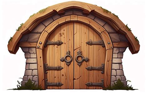 木门数字艺术3d立体房子建筑卡通房子 花瓣网