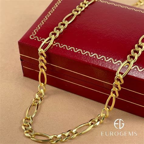 Cadena Cm Tejido Figaro Mm Oro Amarillo Kts EUROGEMS
