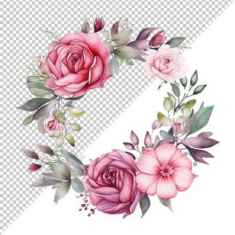 Premium Psd Watercolor Floral Flower Design