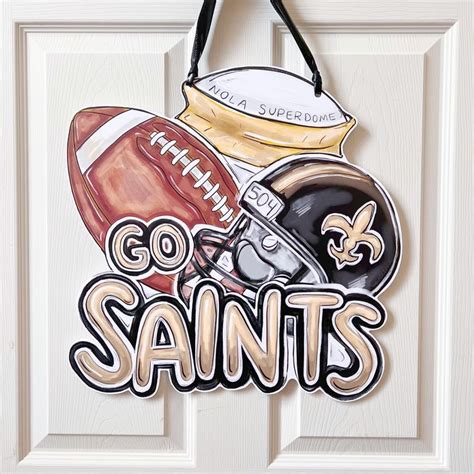 Go Saints Door Hanger New Orleans Door Hanger Southern Door Home