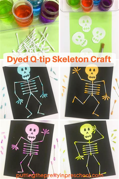 Q Tip Skeleton Craft