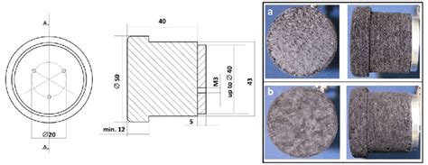 Geometry Of The Samples And Ablative Material Samples After Machining