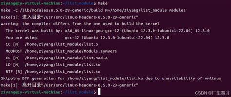 linux实验报告13 编写遍历进程的内核模块 内核模块便利 csdn博客