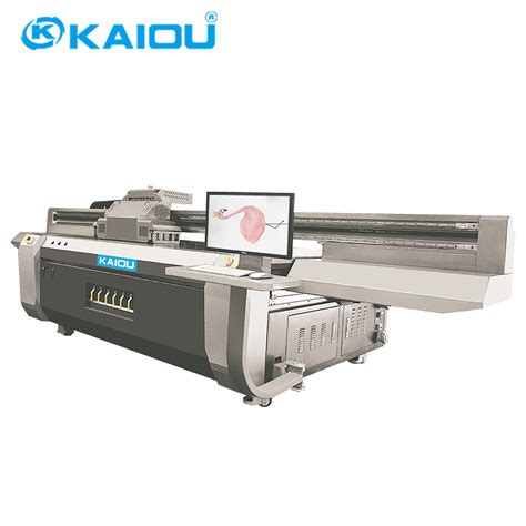 Large Format Ricoh Gen Gen Head Glass Wood UV LED Curing Flatbed Printer Flatbed UV