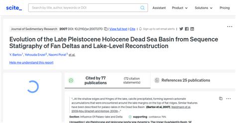 Evolution Of The Late Pleistocene Holocene Dead Sea Basin From Sequence