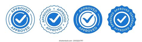 Confirmation Badges Verification Check Mark Verification Stock Vector Royalty Free 2240866009