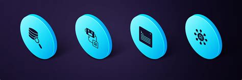Set Isometric Neural Network Web Developer Programming Code Artificial