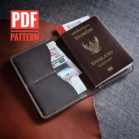 Leather Passport Holder Template A4 Pdf Pattern Etsy