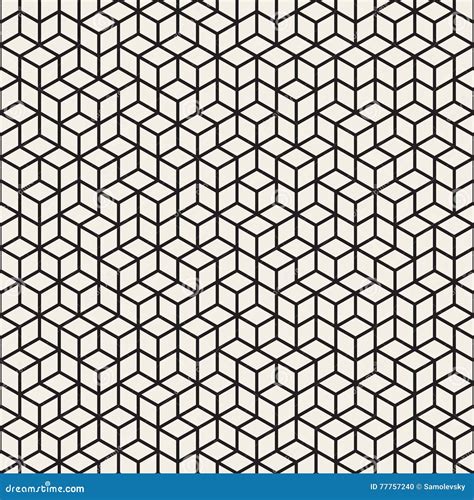 Vector Seamless Black And White Irregular Rhombus Grid Pattern Stock Vector Illustration Of