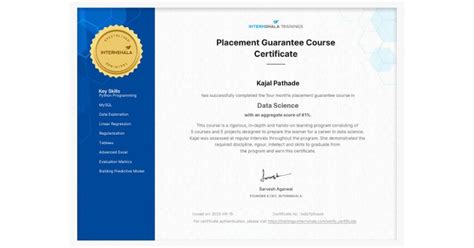 completed data science on internshala kajal pathade posted on the