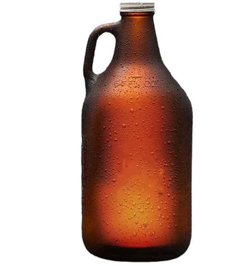 Home Brew 32oz 64oz 128oz 1 Gallon Amber Brown Beer Growler Jug With Handle Wholesale Screw Cap