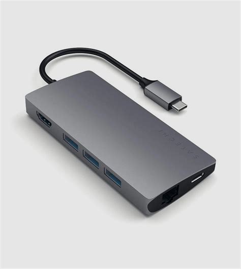 Buy Satechi Type C Multi Port Adapter With 4K Ethernet V2 Space Gray In Grey 6thStreet Kuwait