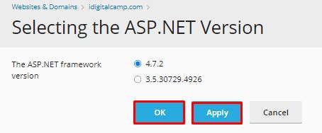 How To Set Up An ASP NET Version For A Website In Plesk Eukhost
