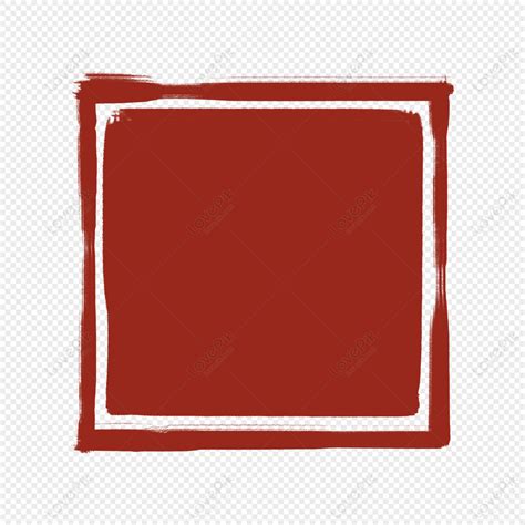 사각 빨간색 도장 배경 Png 일러스트 무료 다운로드 Lovepik