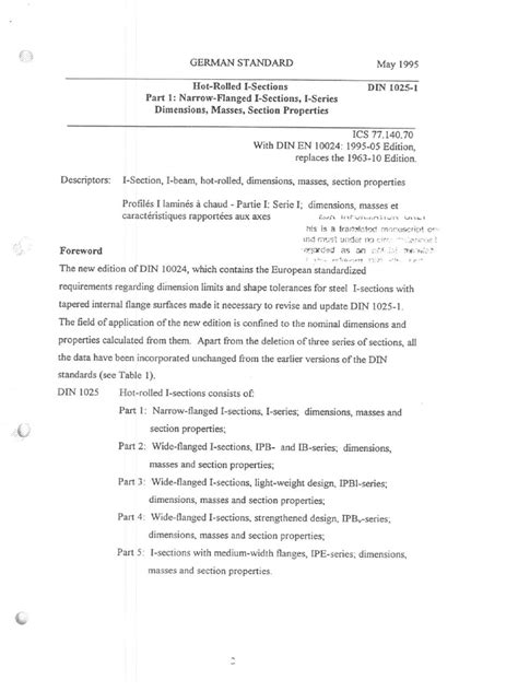 Din 1025-1, e | PDF