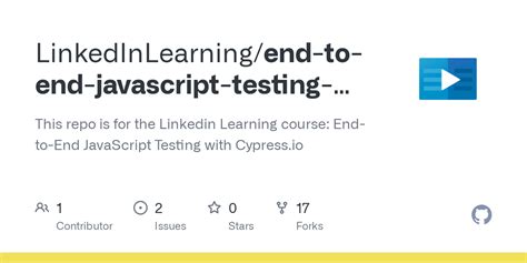 github linkedinlearning end to end javascript testing with cypressio