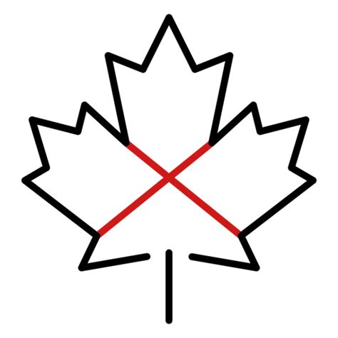 Polygon Maple Leaf Stroke PNG SVG Design For T Shirts