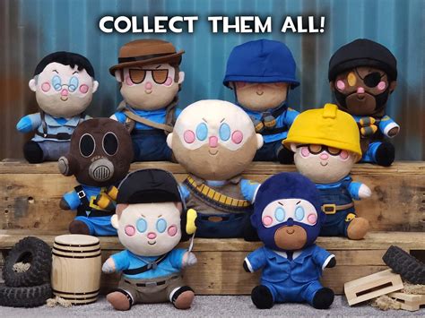 Team Fortress 2 Blu Engineer And Pyro Plushie Bundle Etsy