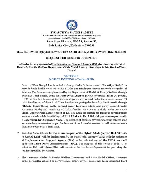 Swasthya Sathi Pdf Hospital Insurance
