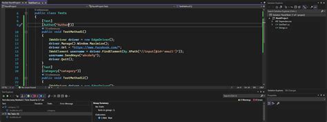 C Visual Studio Test Explorer Doesn T Show Author Stack Overflow