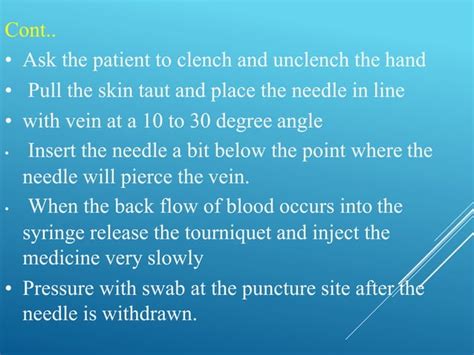 Intravenous Injection Ppt PPTX