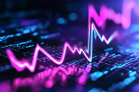 A Dynamic Futuristic Stock Market Data Visualization Vibrant Neon Lines Illustrate Dynamic Stock