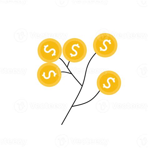 ilustración del árbol del dinero para el tema de la inversión financiera y la cuestión