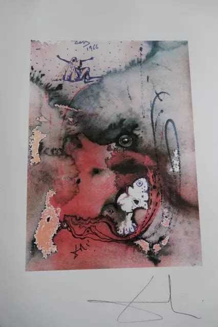 SALVADOR DALI LITHOGRAPHIE 70x50 cm signiert limitiert Prägestempel