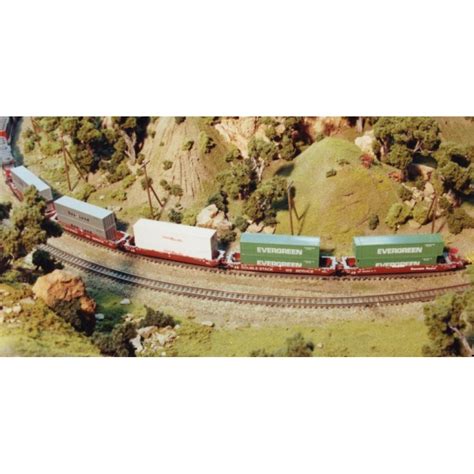 N SCALE GUNDERSON MAXI STACK III 5 UNIT ARTICULATED WELL CAR KIT