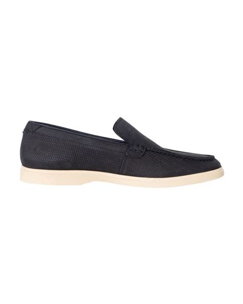 Clarks Torford Easy Leather Loafers In Blue For Men Lyst Uk