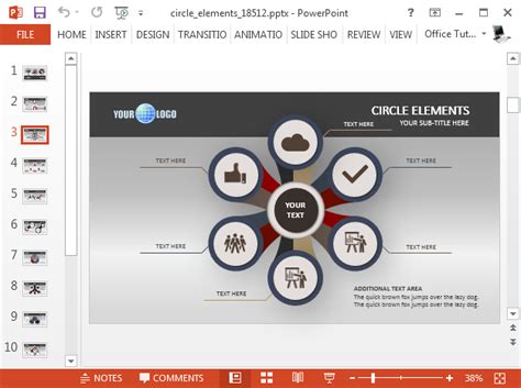 Animated PowerPoint Infographic Template With Circle Diagrams