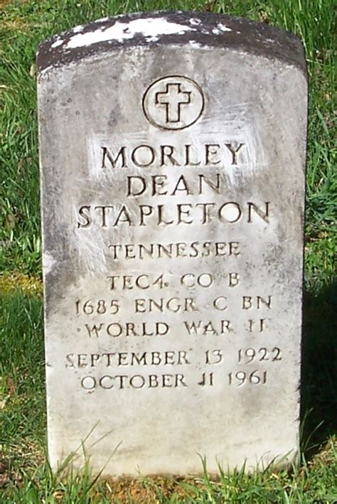 Morley Dean Stapleton 1922 1961 Find A Grave Memorial