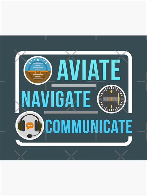 Aviate Navigate Communicate Poster For Sale By Scribblechill Redbubble