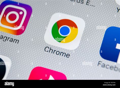 Sankt Petersburg Russia March Google Chrome Application Icon On Apple IPhone X Screen