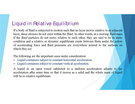 Lecture 5 Liquids In Relative Equilibrium Liquid In Relative