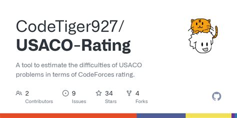 github codetiger927 usaco rating a tool to estimate the difficulties