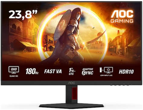 Aoc Q24g4re Ips Hdr Curved Monitor 23 8 Qhd 2560x1440 180hz με Χρόνο Απόκρισης 1ms Gtg