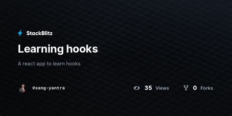 Learning Hooks StackBlitz